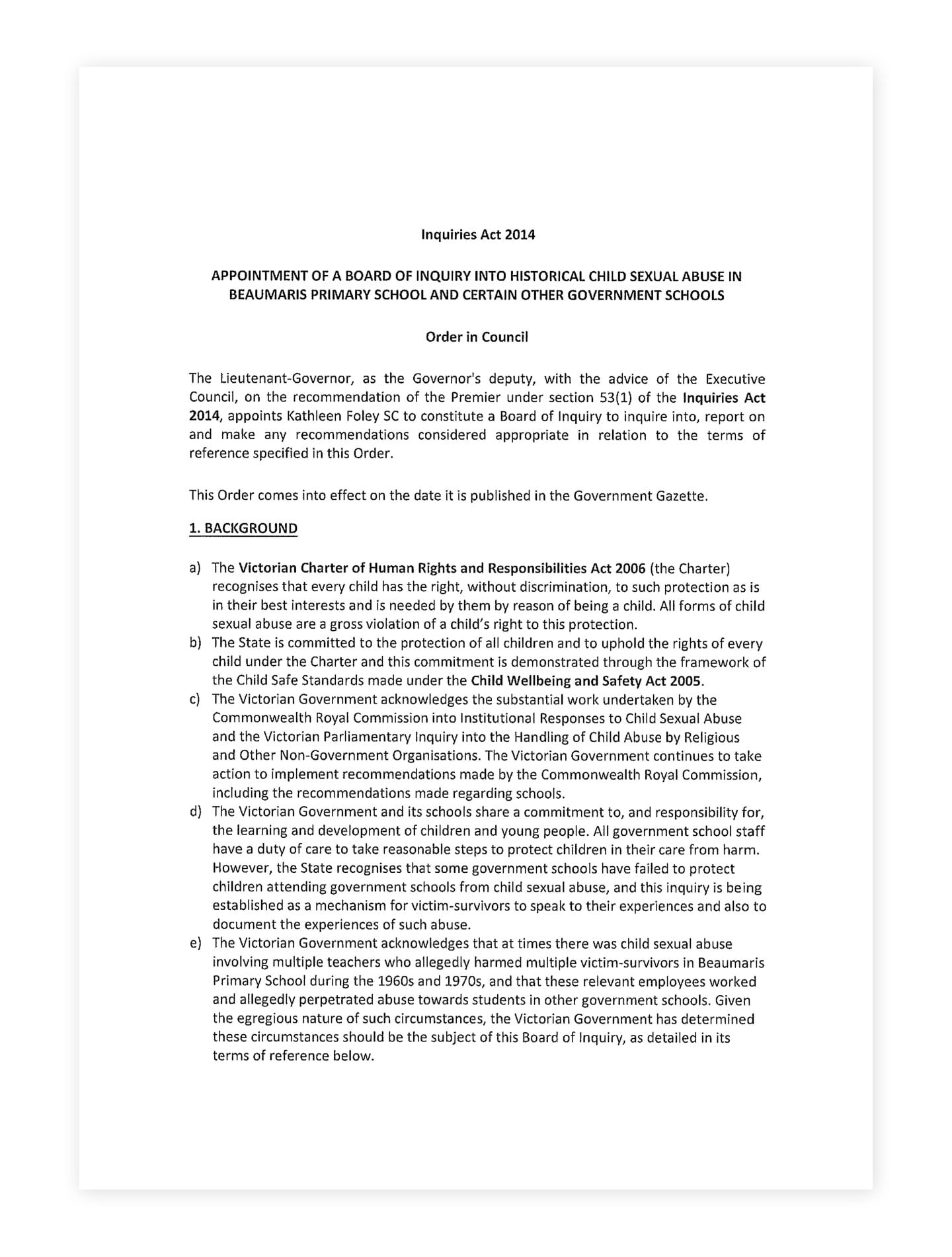 Appendix A | Beaumaris Inquiry (www.beaumarisinquiry.vic.gov.au)